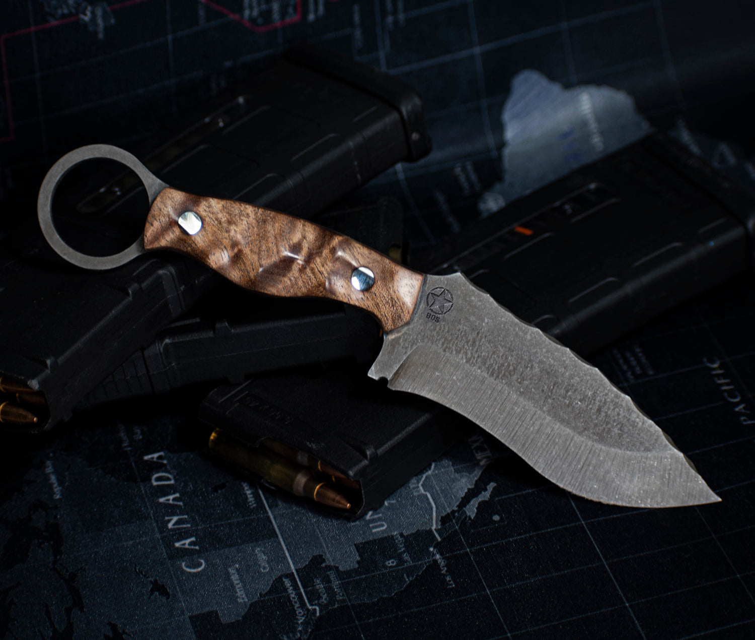 Copy of DROP! FAT BELLY SKINNER | Hawaiian koa – Bos Knives