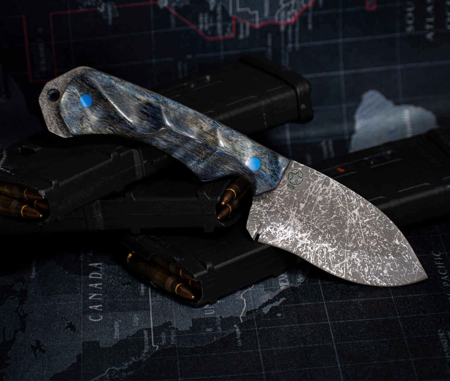 DROP! FAT BELLY SKINNER | Phantom Wood – Bos Knives